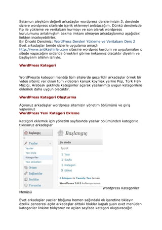 Wordpress dersleri | PDF