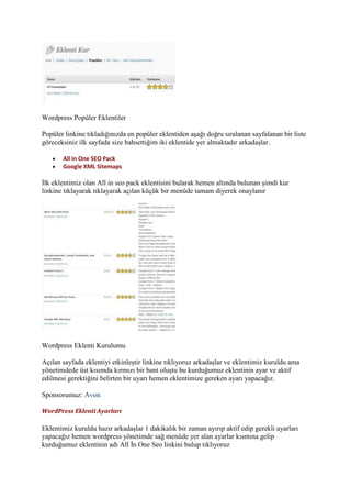 Wordpress dersleri | PDF