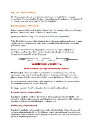 Wordpress dersleri | PDF
