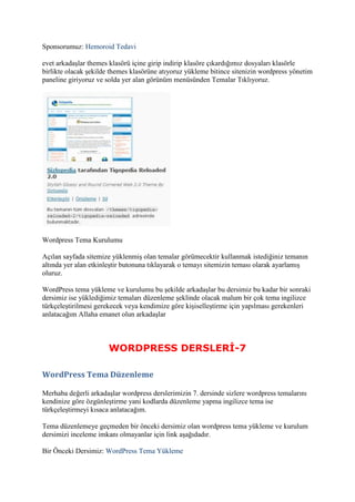Wordpress dersleri | PDF