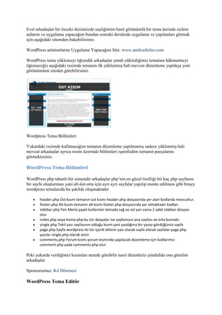 Wordpress dersleri | PDF