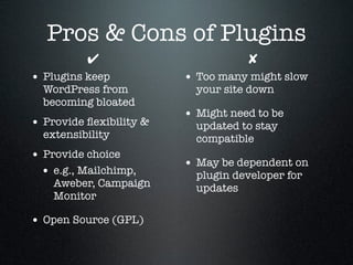 Intro to WordPress Plugins | PPT