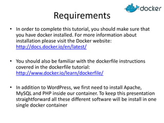 Dockerizing WordPress | PPTX