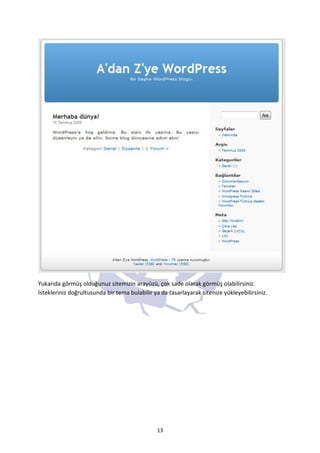 Wordpress kurulum rehberi | PDF