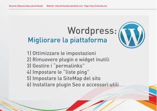 Wordpress: Guida all'uso (avanzato) | PDF