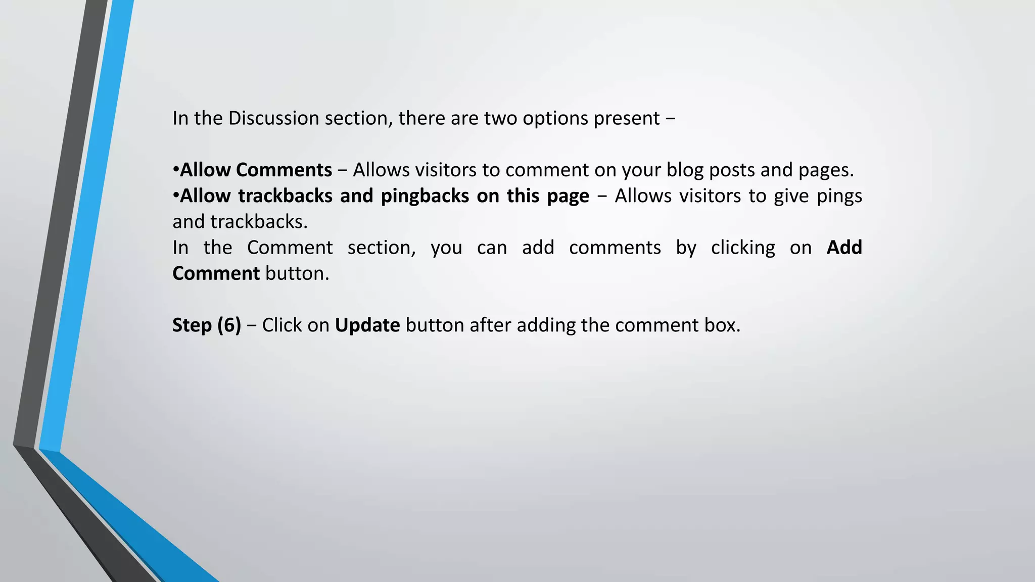 Word press add comments | PPTX