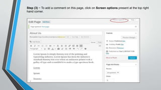 Word press add comments | PPT