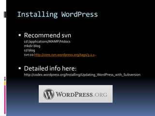 WordPress and MAMP | PPT