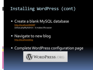 WordPress and MAMP | PPT