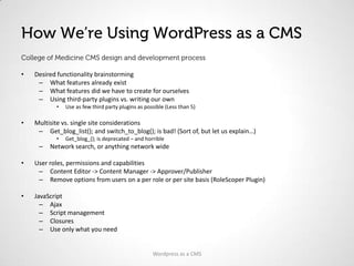 WordPress as a CMS | PPTX