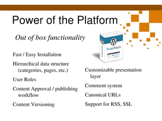Wordpress as a CMS | ODP