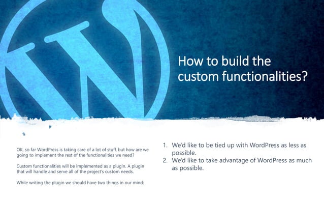 Wordpress as a framework | PPT