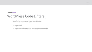 WordPress Coding Standards | PPT