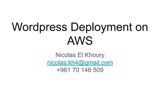 Wordpress deployment on aws | PDF | Cloud Computing | Internet