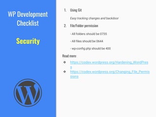 WordPress development checklist | PPT