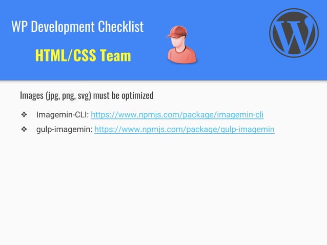 WordPress development checklist | PPT