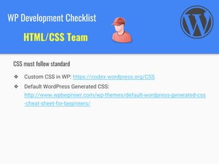 WordPress development checklist | PPT