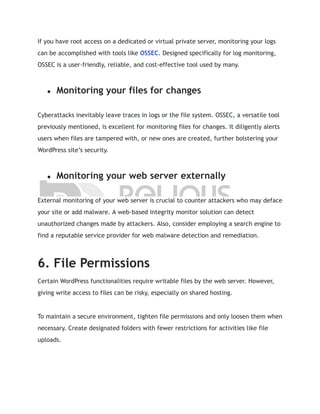 WordPress Hardening: Strategies to Secure & Protect Your Website | PDF | Web Hosting | Internet