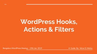 WordPress Hooks Action & Filters | PPT | Free Download