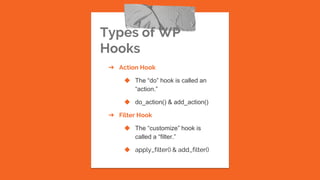 WordPress Hooks Action & Filters | PPT | Free Download