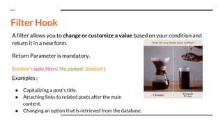WordPress Hooks Action & Filters | PPT | Free Download