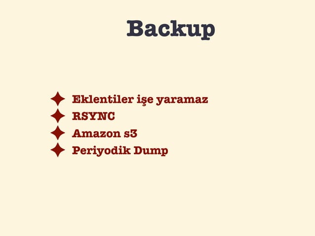 WordPress ile buyuk olcekli siteler | PPT