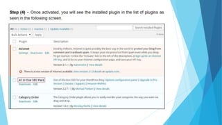 Word press install plugins | PPTX