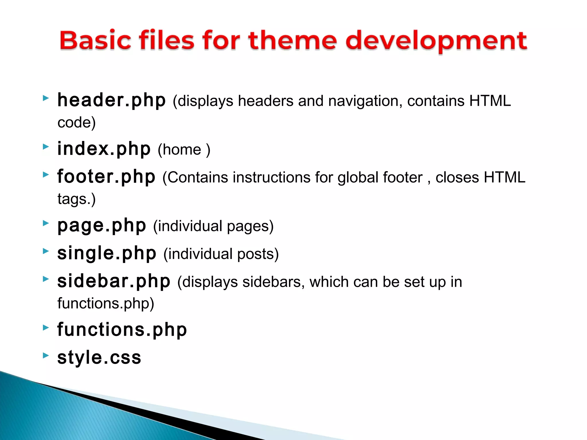 Introduction to WordPress & Theme Development | PPT