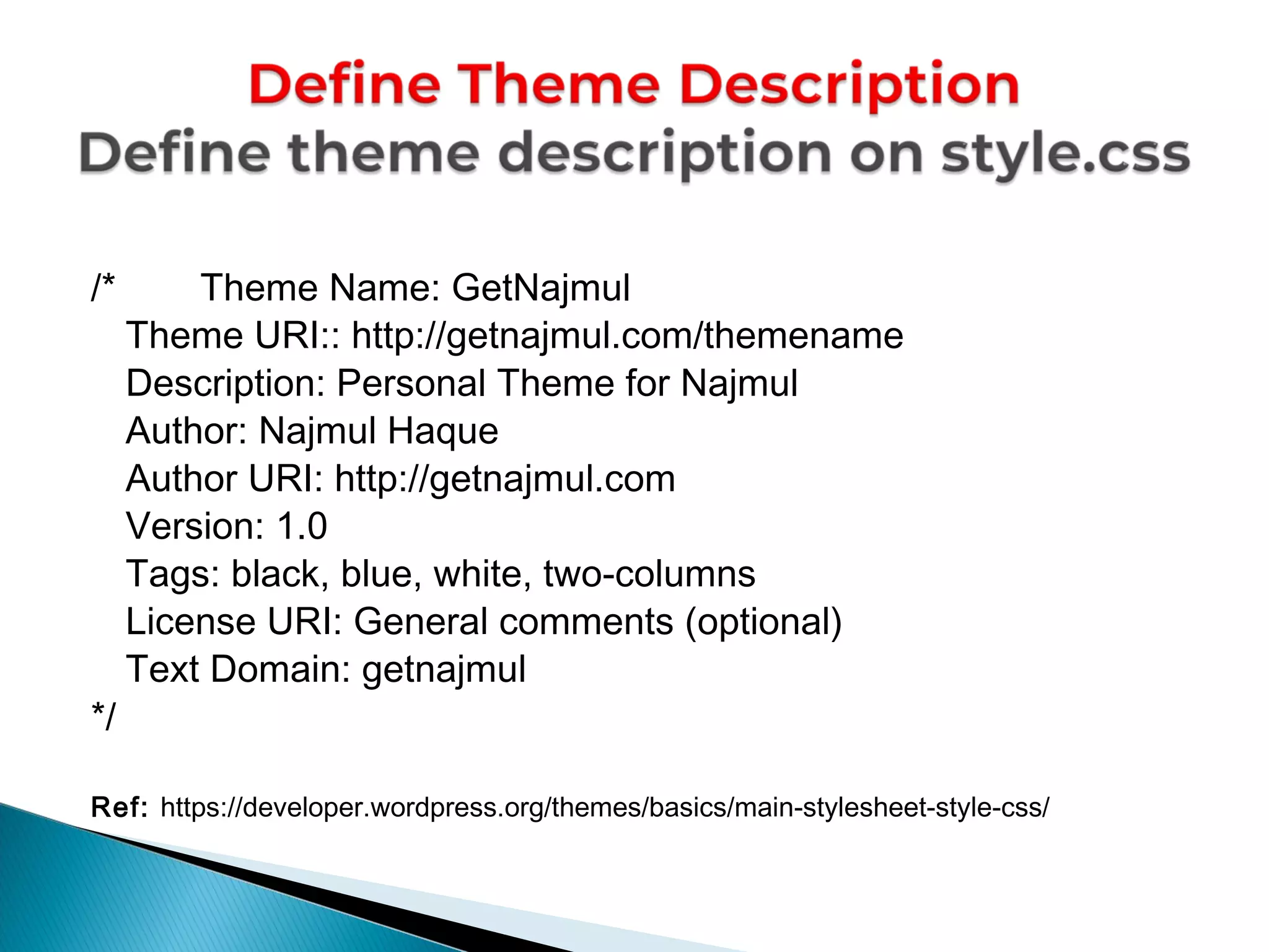 Introduction to WordPress & Theme Development | PPT