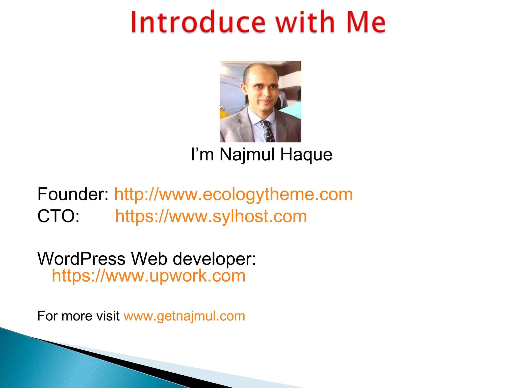 Introduction to WordPress & Theme Development | PPT