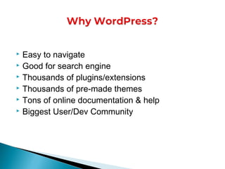 Introduction to WordPress & Theme Development | PPT