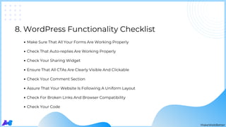 WordPress Launch Checklist | PPT