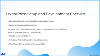WordPress Launch Checklist | PPT