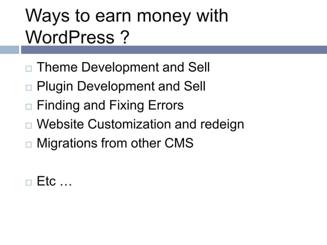 Wordpress Development Introduction | PPT