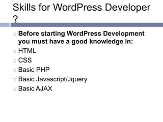 Wordpress Development Introduction | PPSX