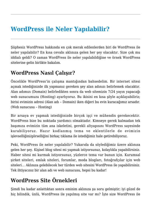 Wordpress nedir | PDF