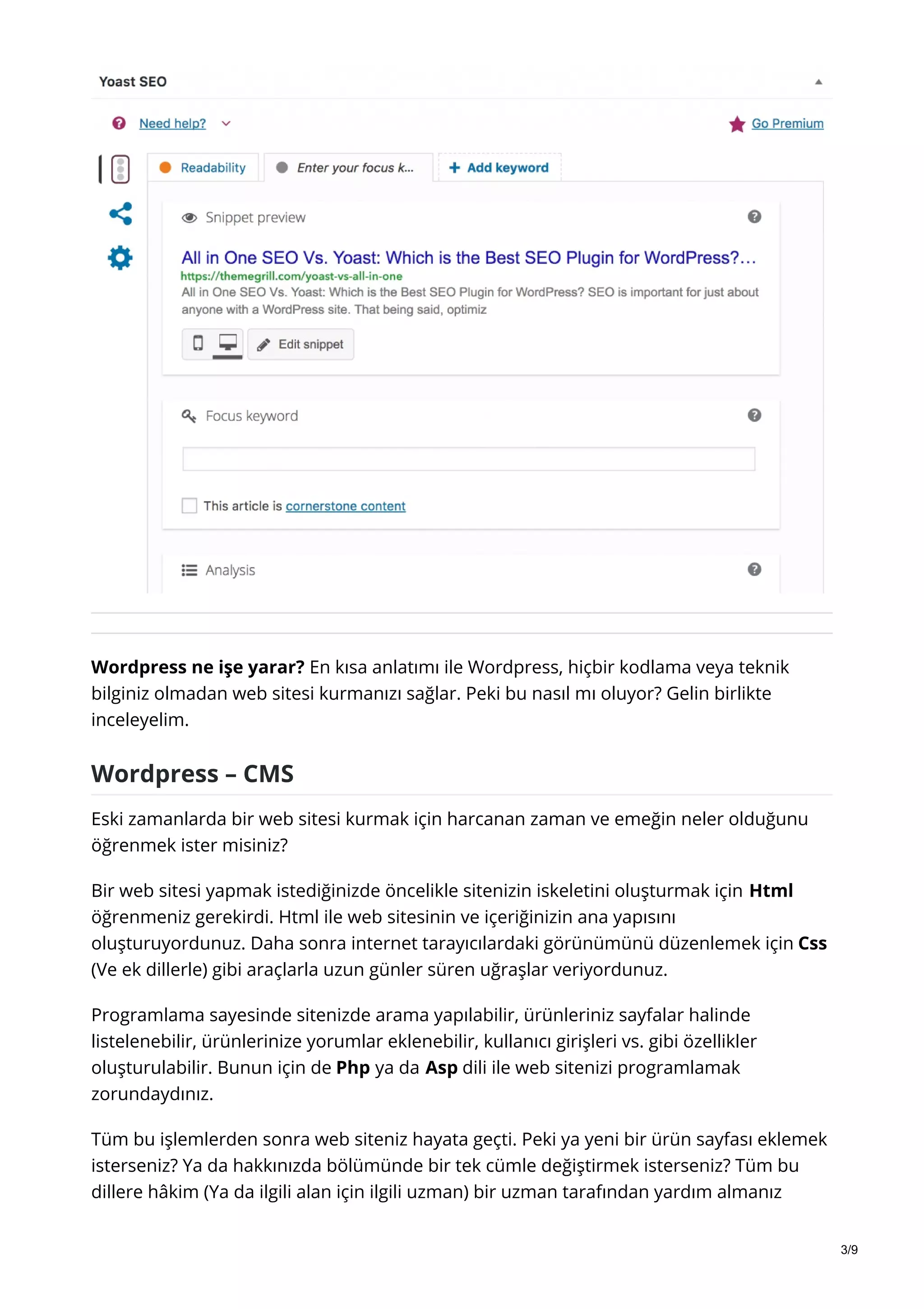 Wordpress Nedir Ne İşe Yarar? | PDF