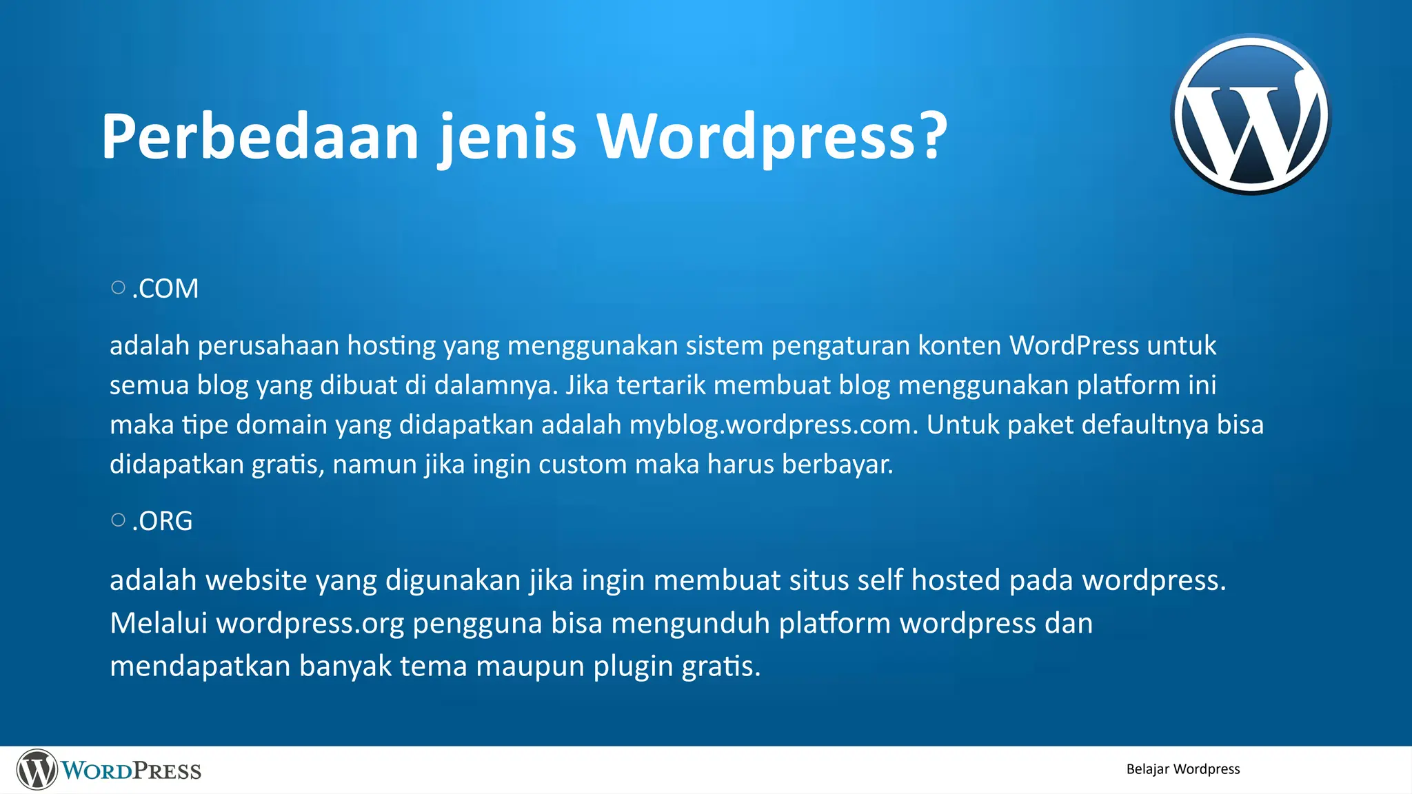 Wordpress ppt tentang file penting informatika | PPT