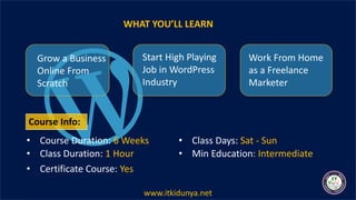 WordPress Course Outline | PDF