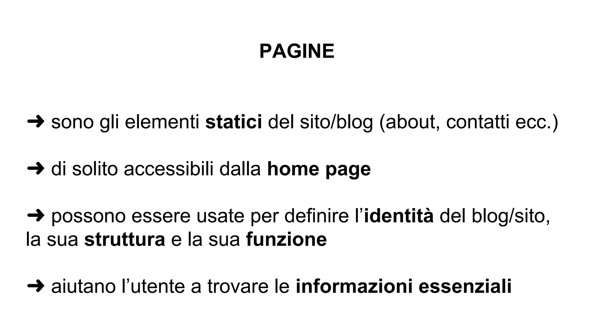 Wordpress: pagine vs articoli - categorie vs tag