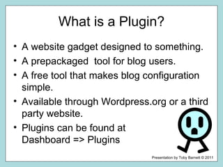Wordpress Plugins for Beginners | PPT | Technology & Computing