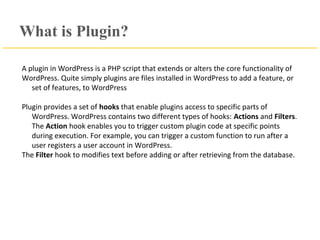 WordPress Plugins | PPT | Web Development | Internet
