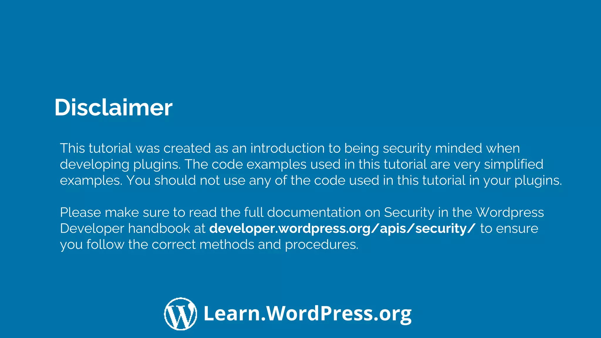 Introduction to securely developing plugins | PPT Introduction to securely developing plugins | PPT