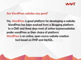 WORDPRESS POWERPOINT PRESENTATION | PPT