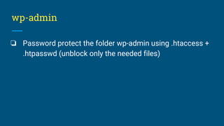 Word press security checklist | PPT