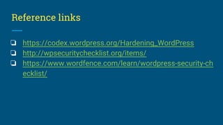 Word press security checklist | PPT