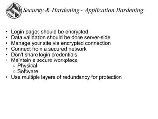 WordPress Security Hardening | PPT