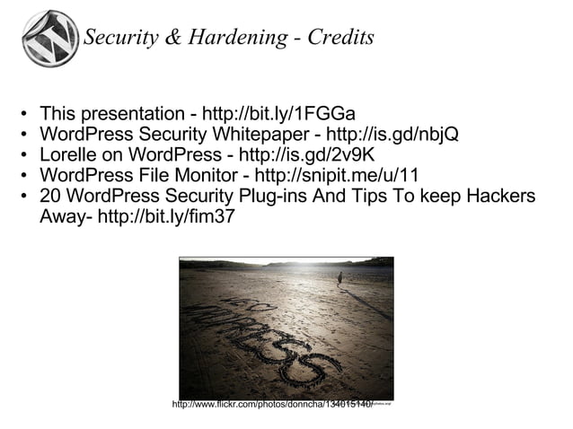 WordPress Security Hardening | PPT