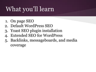 WordPress SEO | PPT