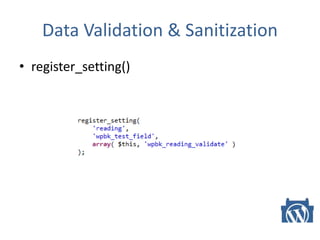 Wordpress Settings API | PPT